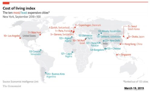 The Cities Where the Cost of Living is Highest and Lowest